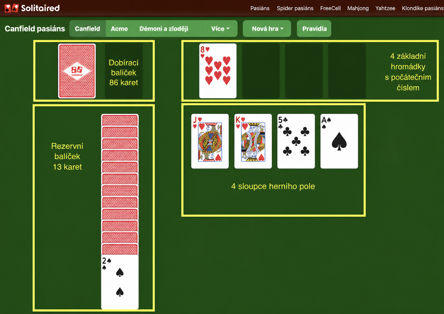 Double Canfield Solitaire - Play Online & 100% Free | Solitaired.com